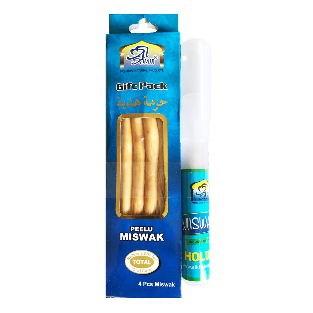 Miswak Gift Pack - 4 Miswaks with a Pen Shaped Holder - AL Khair